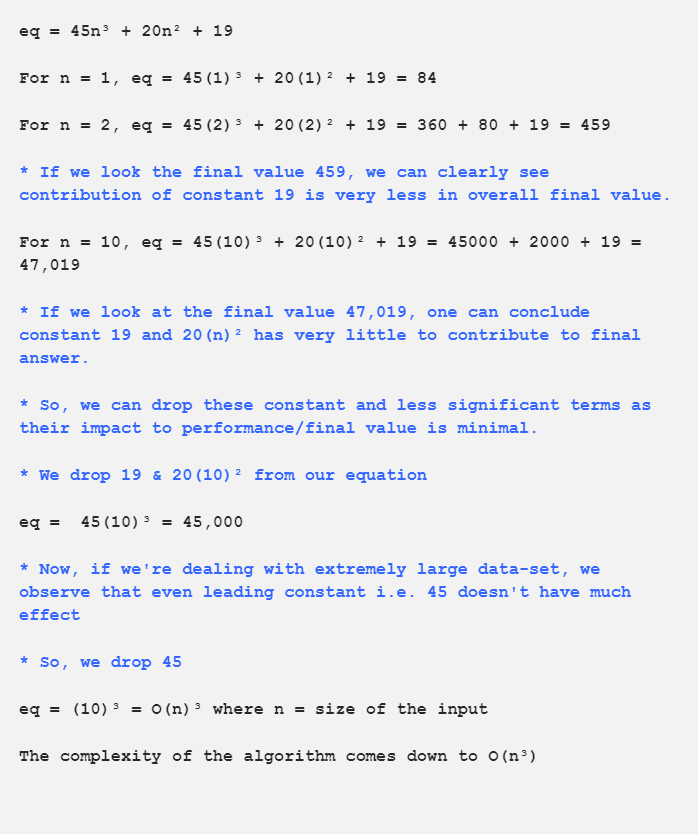 Measure Performance Of An Algorithm The Big O Notation